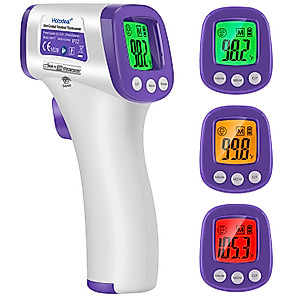 Infrared Forehead Thermometer, Non-Contact Forehead Thermometer for Adults, Kids, Baby, Accurate Instant Readings No Touch Infrared Thermometer with 3 in 1 Digital LCD Display for Face, Ear, Body