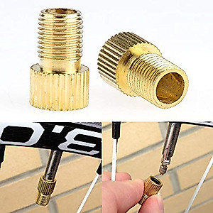 ZKSM 15Pcs Bicycle Value Adapter Copper Bike Pump Adapter with Lightweight and Portable DV AV SV Valve Converter for Compressor Bicycle Tire Inflator Pump Air Ball