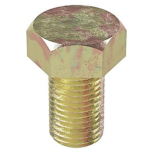 3/8"-24 x 5/8" Grade 8 Zinc Yellow UNF (Fine) Hex Head Cap Screws, 50 pk.