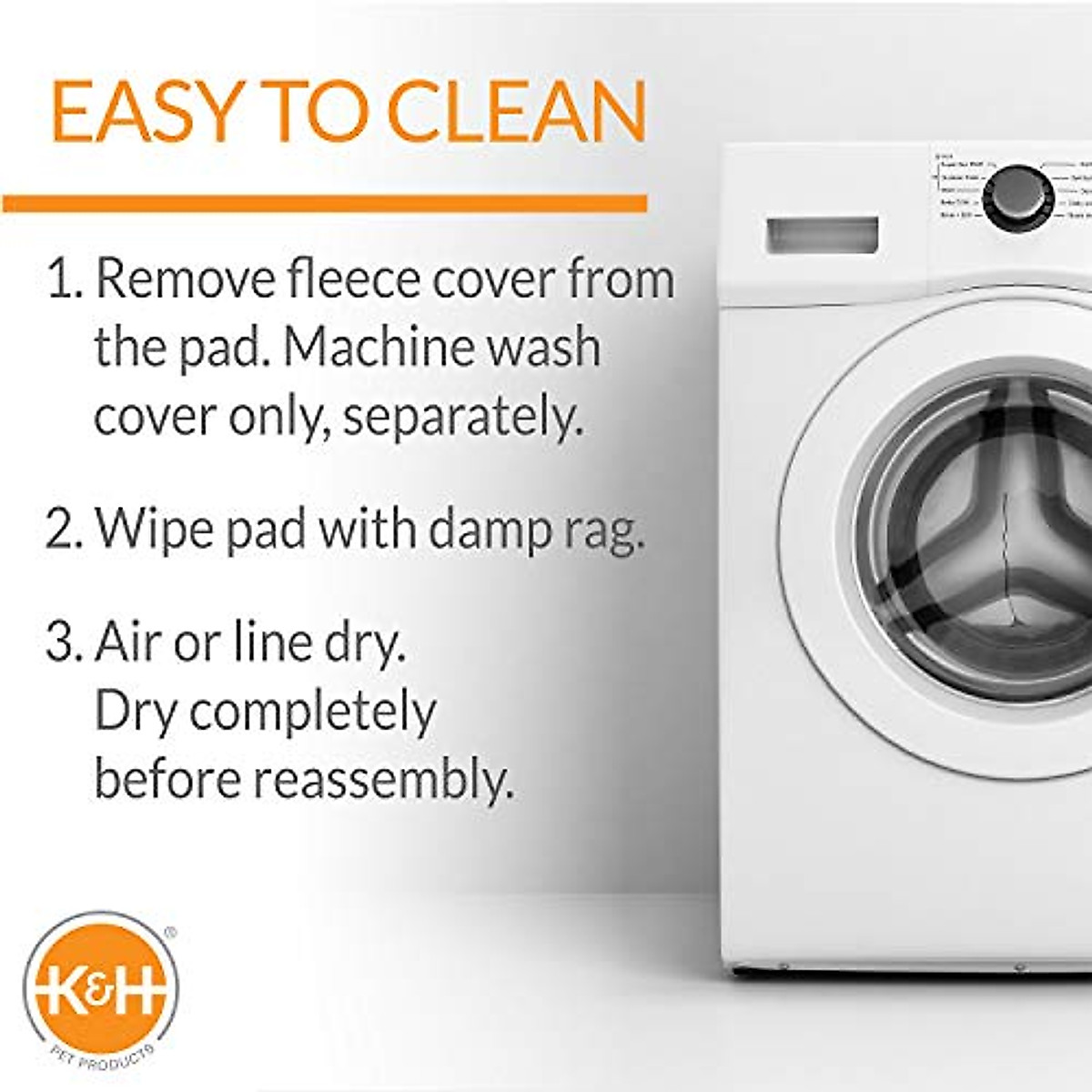 K&H Pet Products Deluxe Lectro-Kennel Heated Pad Medium Gray 16.5" x 22.5" 60W