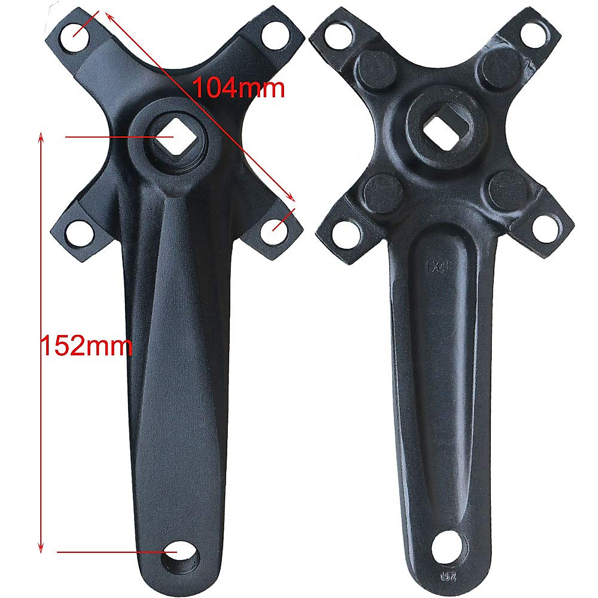 GANOPPER BMX Crankset Bicycle Crank Arm Set 152mm MTB Cranks 32T Mountain Bike Crankset