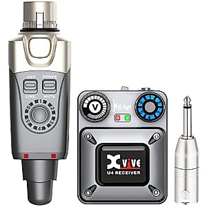 Xvive U4 Wireless in-Ear Monitor System Set with Transmitter and Receiver (One Receiver and One Transmitter)