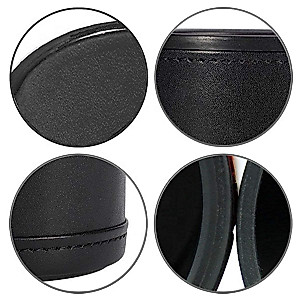 Cyber-Deals Black PU Leather Black Felt Lined Dice Cup with White Poker (Clubs Ace) & Pip Dice in Storage Pouch Set (1 Set)