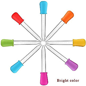 vaoruteng 8 Pack Liquid Droppers Silicone 5ml Clear Liquid Medicine Eye Dropper with Bulb Tip for Kids Candy Mold