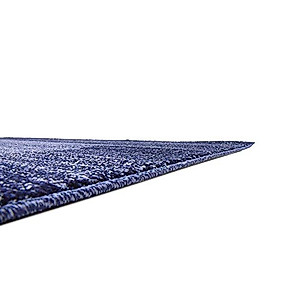 Unique Loom Del Mar Collection Area Rug - Abigail (7' 10" Square, Navy Blue/ Blue)