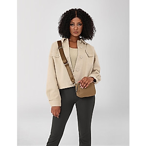 ODODOS Crossbody Bag with Adjustable Strap Small Shoulder Pouch for Workout Running Traveling Hiking, Caramel