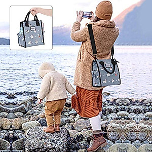 Kamo Lunch Bags for Women Insulated Lunch Tote Bag Lunchbox Container for Work Travel Beach Adjustable Shoulder Strap