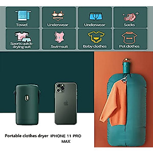 Portable Clothes Dryer, 250W Multifunctional Small Dryer Machine, Big Clothes Bags for Travel and Home Laundry