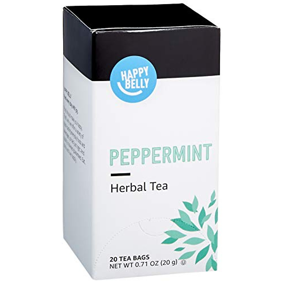 Amazon Brand - Happy Belly Peppermint Herbal Tea Bags, 20 Count (Previously Solimo)
