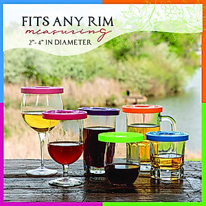 Wine Tapa Drinking Glass Covers - Use as Cover for Coffee Mugs, Soda Can and Drinking Glass, Set of 2 No Spill Drink Covers (Lavender)