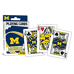 MasterPieces NCAA Michigan Wolverines Playing Cards, 2.5" x 3.5", 0 months to 1200 months
