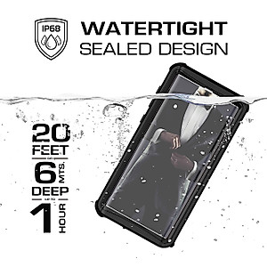 Ghostek Nautical Waterproof Galaxy Note 10 Case with Screen Protector Super Rugged Extreme Heavy Duty Protection Tough Full Body Underwater Watertight Seal for 2019 Galaxy Note 10 (6.3 Inch) - (Black)