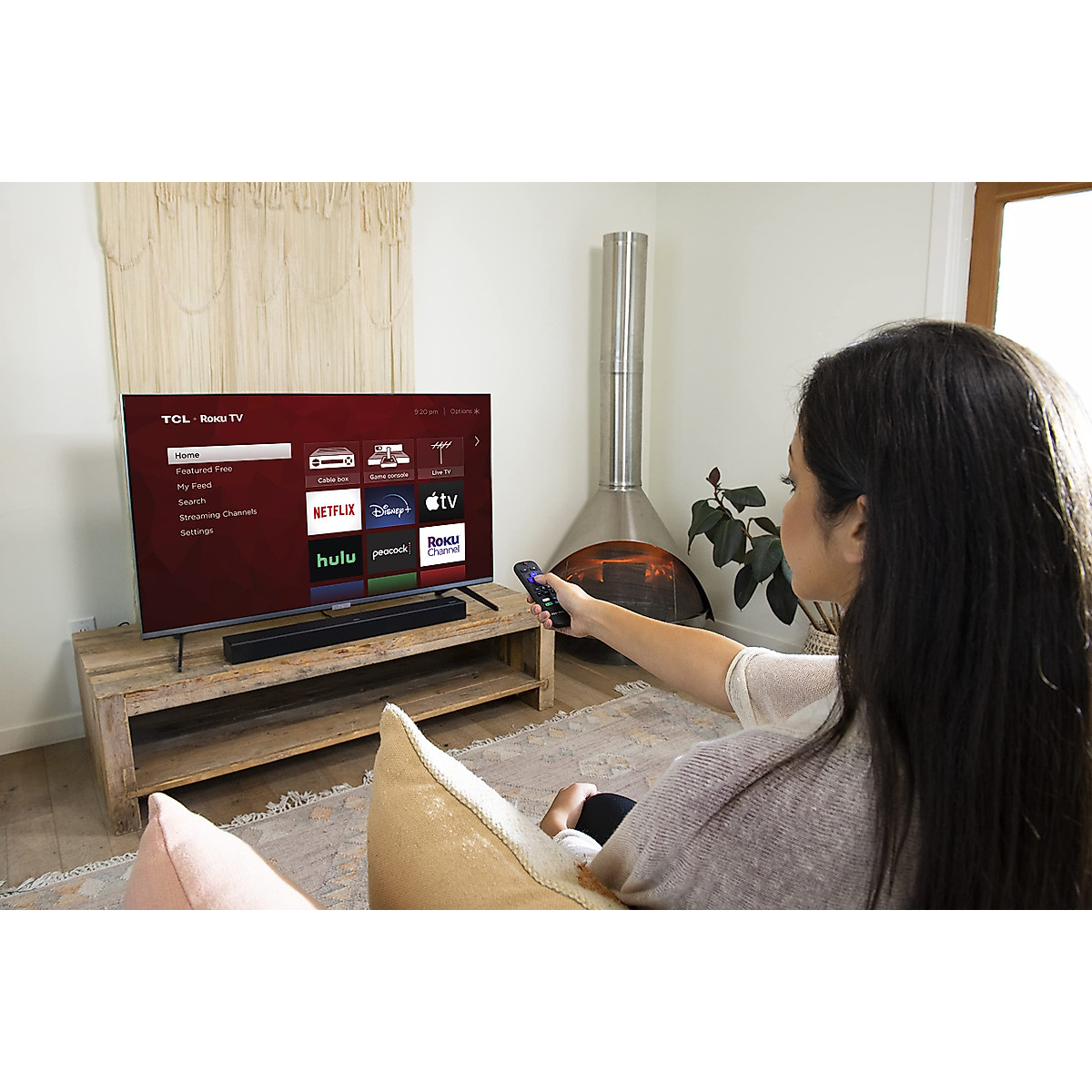 TCL Alto R1 Wireless 2.0 Channel Sound Bar for Roku TV, Bluetooth,Wifi TSR1-NA 31.5-inch, bass_boost, Flat, Black