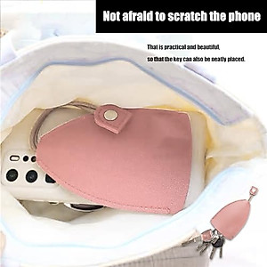 Hawyet 2 Pack Car Key Protection Case, PU Leather Pull-out Remote Control Storage Bag, Universal for Most Car Models (Pink)