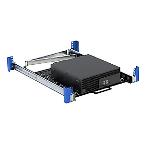 RackSolutions 1U Adjustable Vented 19 Inch Sliding Server Rack Mount Shelf with Cable Management Arm 24 Inch Deep