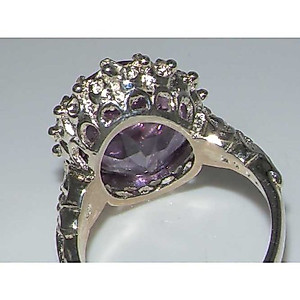 LetsBuyGold 925 Sterling Silver Natural Amethyst Womens Promise Ring - Size 6.5