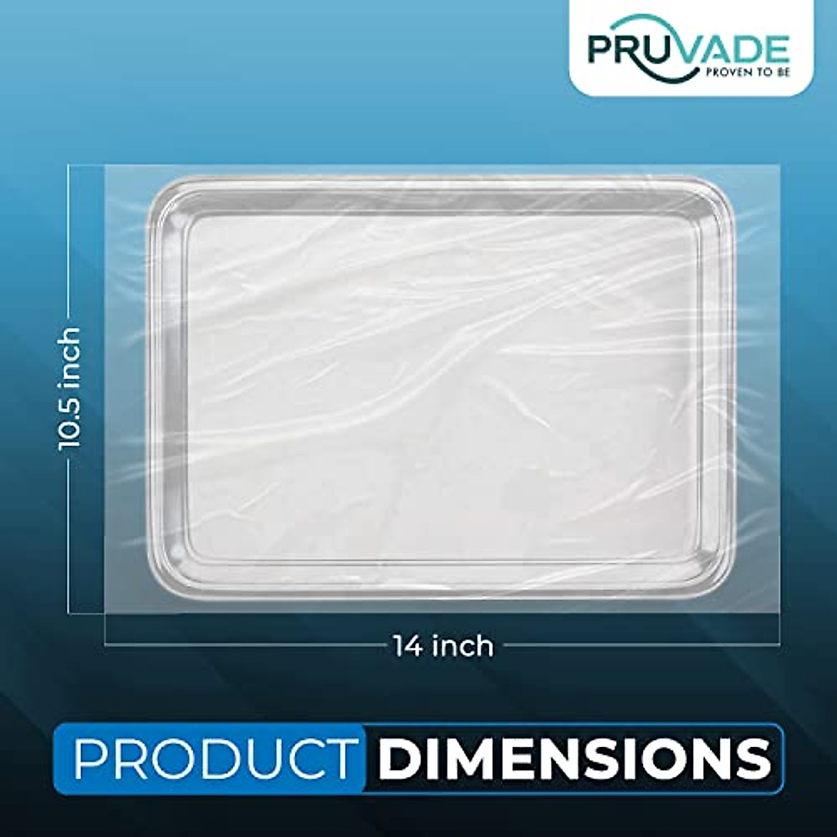 Pruvade Dental Plastic Tray Sleeves | Box of 500 | Disposable Clear Tattoo and Dental Tray Covers | Made of Clear Plastic, Barrier Between Tray and Instruments - Ritter Size B | Medium - 10.5” x 14”