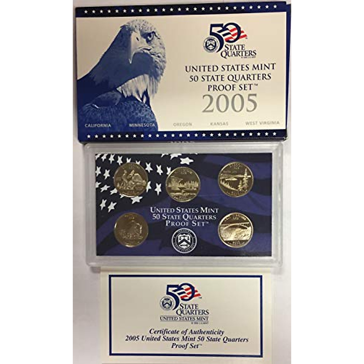 2005 S 50 State Quarters Proof Set in Original Government Packaging