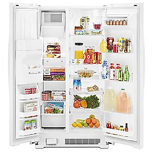 Kenmore 36" Side-by-Side Refrigerator and Freezer with 25 Cubic Ft. Total Capacity, White