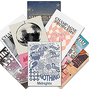 Vintage taylor Music swift midnights Posters for Room Aesthetic?Champagne Problems Print Wall Art preppy Retro music aesthetic wall decor posters Set of 8 poster Unframed (taylor,8pcs 08x10in Unframed)…