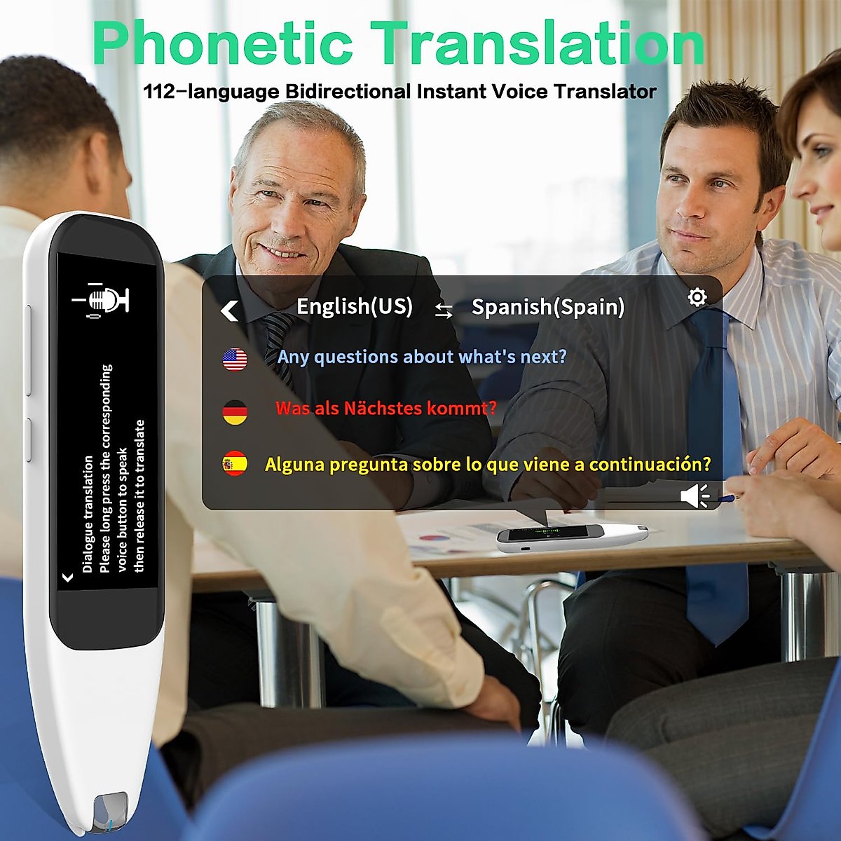 DOSMONO Document Scanners，OCR Text Reading Pen with 112 Languages Translator Device，Portable Real-time Translation Pen Scanner，Learning&Travel&Business Communicati，Text to Speech Device for Dyslexia