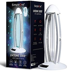 Simpleone UV Desk Lamp UV-C Ultraviolet Lamp Sterilizer for Home or Office | Ozone to Purify Air | Remote Operated for Safety | Most Powerful-38W