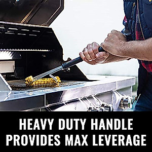Grillaholics Essentials Brass Grill Brush - Softer Brass Bristle Wire Grill Brush for Safely Cleaning Porcelain and Ceramic Grates - Lifetime Manufacturer's Warranty