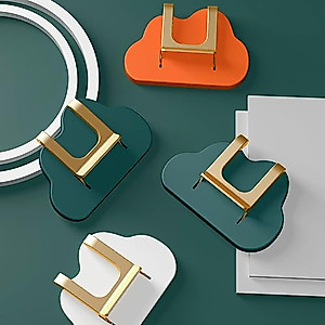 HOUTINKY Cloud Hair Dryer Holder Wall Mounted, Bathroom Hair Dryer Stand, Self Adhesive No Drilling Dryer Hanger for Bedroom & Bathroom Decor with Supersonic Hair Dryers(Green)