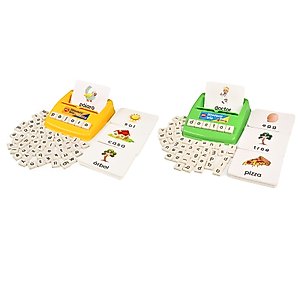 BOHS Spanish and English Literacy Wiz Game - Preschool Language Learning Educational Toys