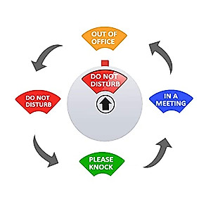 Privacy Sign,Do Not Disturb/Please Knock/Out of Office/in a Meeting Sign,Office Door Sign That Lets Others Know Whether You're Available Or Not(5inch,Silver)