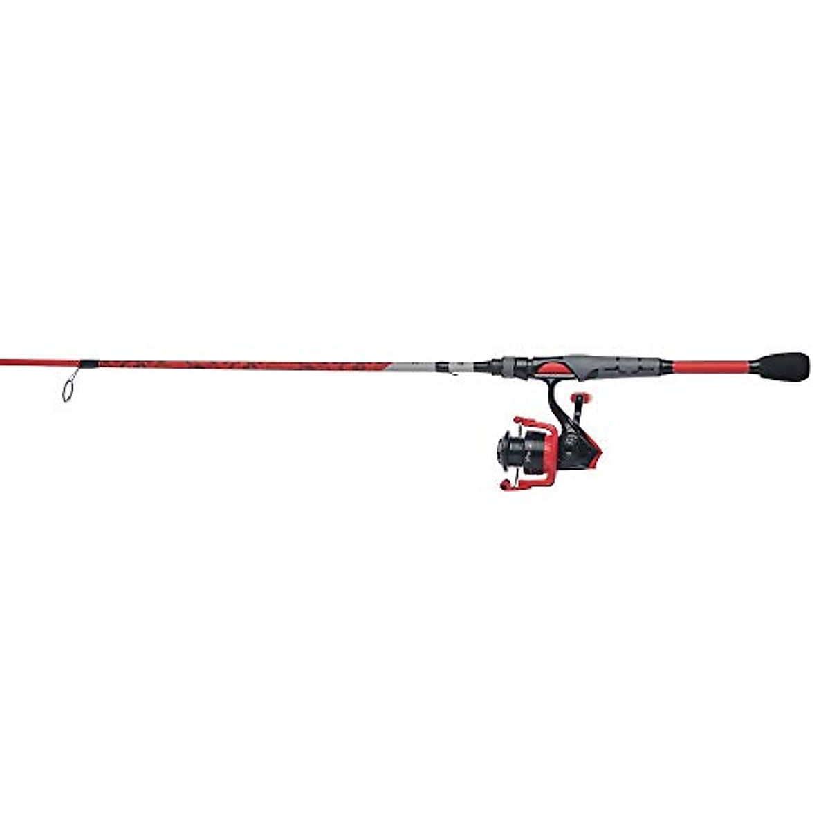 Abu Garcia 7’ Max X Fishing Rod and Reel Spinning Combo, 3 +1 Ball Bearings with Lightweight Graphite Body & Rotor, Rocket Line Management System,Red