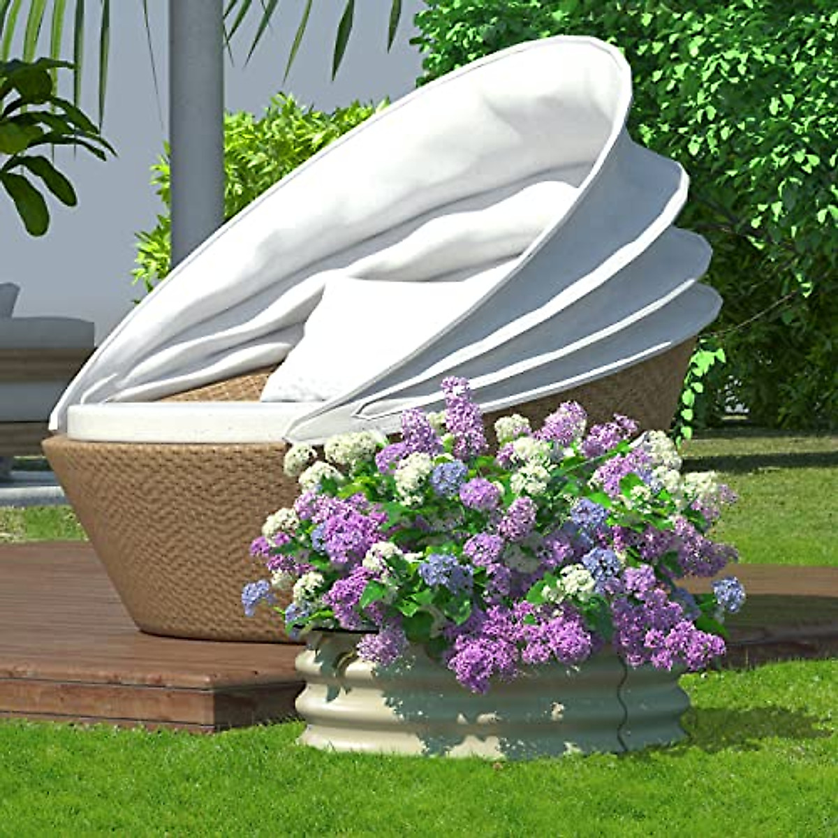 BPS Metal Raised Garden Bed 2-Pack 30''x30''x9'' Galvanized Planter Raised Garden Boxes for Flower Planters, Vegetables Herb