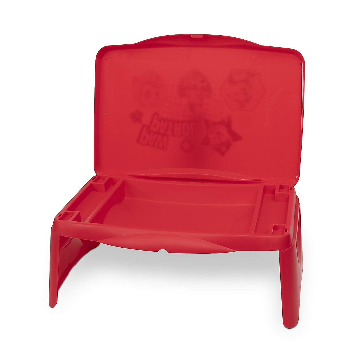 Paw Patrol Kids Lap Desk with Storage - Folding Lid and Collapsible Design - Portable for Travel or use in Bed at Home - Great for Writing, Reading or Other School Activities