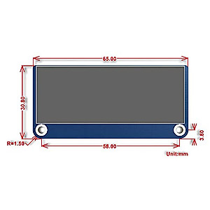 waveshare 2.23inch OLED Display HAT for Raspberry Pi 128×32 Pixels with Embedded 1305 Driver Communicating via SPI or I2C Interface.