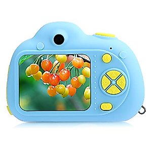 Children Digital Camera, Dual-Lens Video Recording Support Auto Save Face Recognition Digital Camera Fine Workmanship for Children
