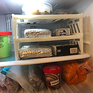 Versatile Stackable Freezer and Fridge Shelves (Set of 2) by JUMBL