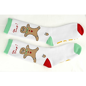 Tree Buddees Unisex Adult - Oh Snap! Funny Gingerbread Man Christmas Socks