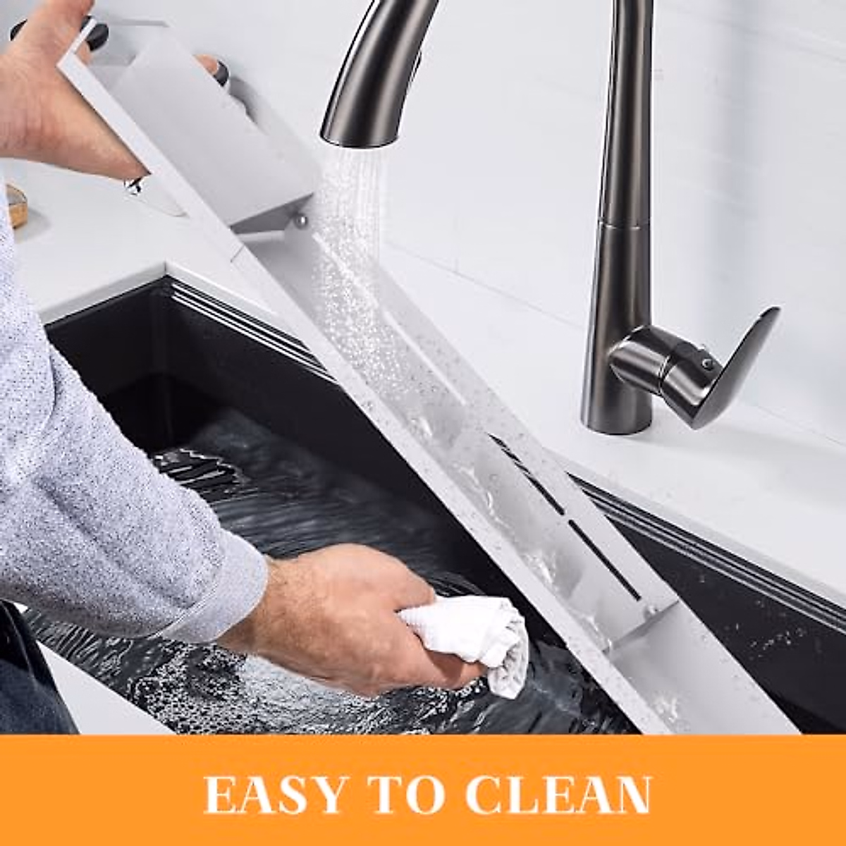 JANSNIMEN Magnetic Stove Top Shelf Spice Rack, 15"-30" Adjustable Stove Shelf for Back of Stove, Seasoning Organizer Kitchen Shelves Gadgets with 3 Functional Partitions