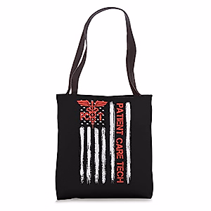 Patient Care Technician American Flag US Patient Care Tech Tote Bag