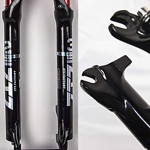 ZTZ 26/27.5/29 Inch Mountain Bike Front Fork,Dual Air Chamber Bike Suspension Fork, MTB Shock Absorber Air Fork