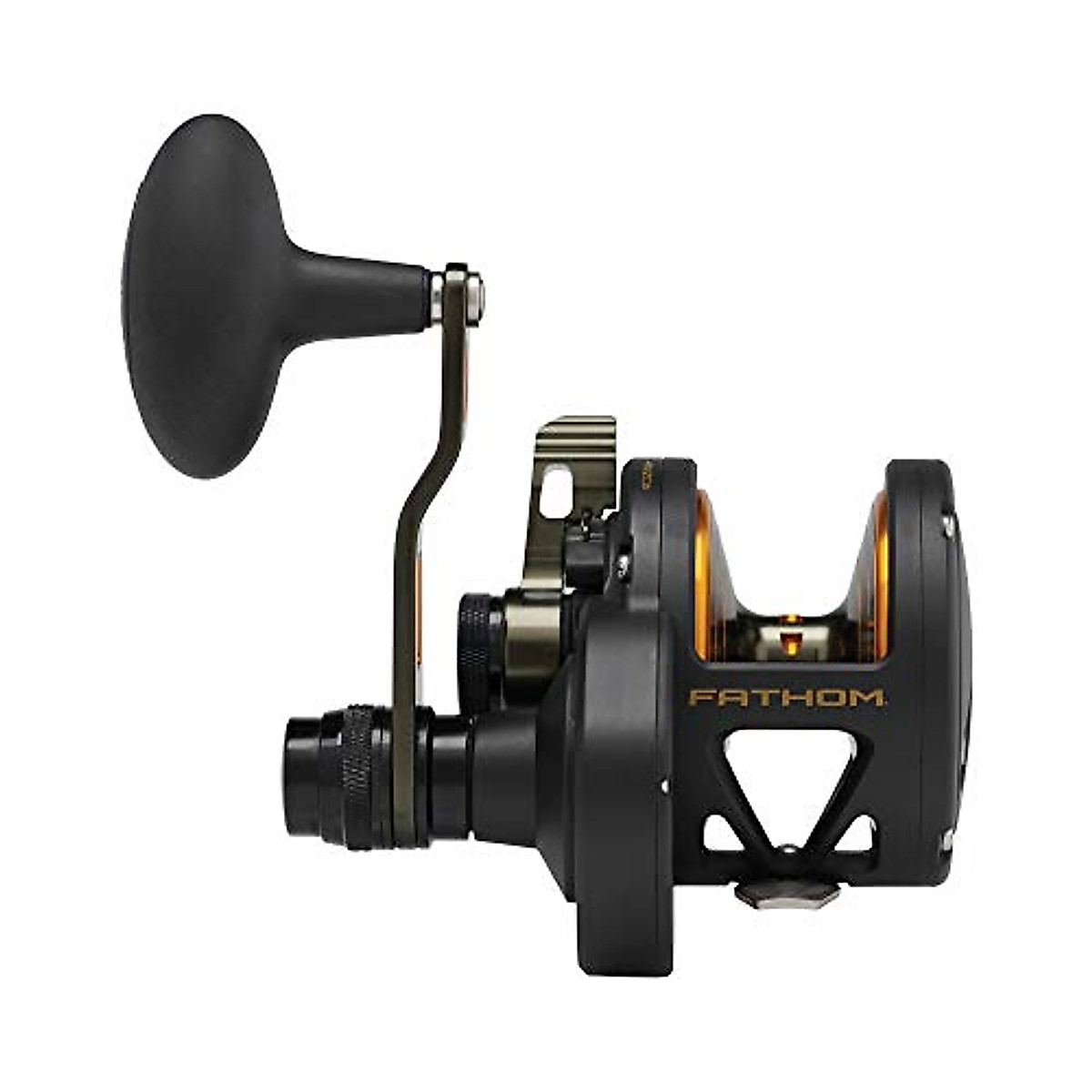 PENN Fishing Penn Fathom Lever Drag 2 Speed Conventional Fishing Reel, Black Gold, 15XN (FTH15XNLD2)