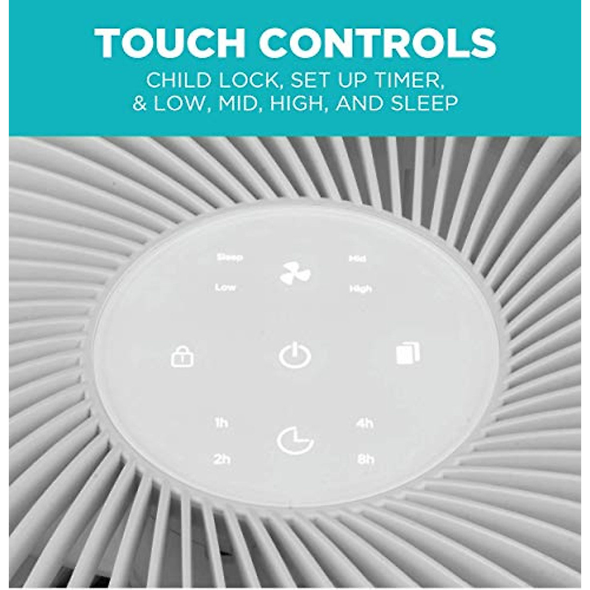 BLACK+DECKER Tabletop Air Purifier - 3-Stage Filtration System - HEPA Air Purifiers for Home