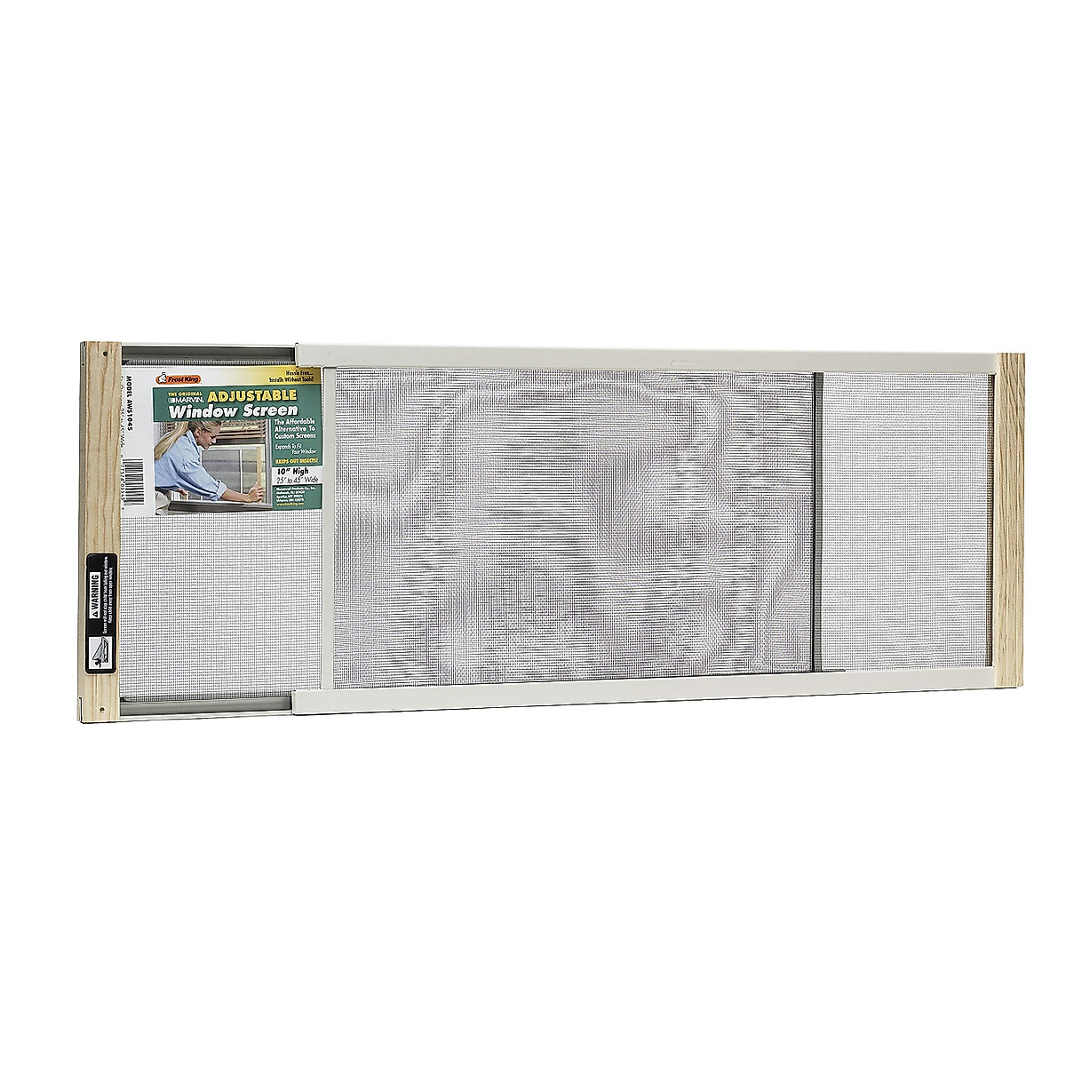 Frost King, 10in High x Fits 25-45in Wide, White WB Marvin AWS1045 Adjustable Window Screen