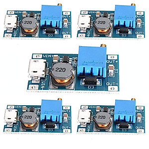 HiLetgo 5pcs DC-DC Step Up Converter Booster Power Supply Module Boost Step-up Board MAX Output 28V 2A