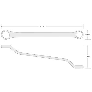 TEKTON 8 mm x 10 mm 45-Degree Offset Box End Wrench | WBE24308