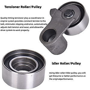 TKH-002 Engine Timing Belt Kit with Water Pump Compatible with 2003-2018 Accord Crosstour Odyssey Pilot Ridgeline MDX RDX RL TL TSX ZDX Saturn Vue 3.0L 3.5L 3.7L Replaces# TCKWP329 19200-RDV-J01