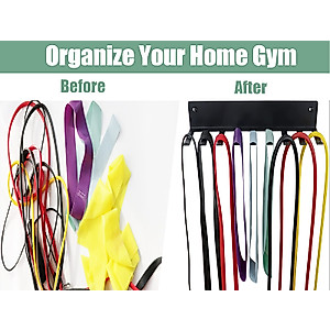 Multi-Purpose Storage Rack Resistance Bands Rack Gym Storage Rack Fitness Bands Rack Heavy Duty Rack for Resistance Bands, Straps, Jump Ropes, Foam Rollers, Chains, Weight Belts, Tools (S)