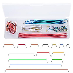 Breadboard Jumper Wires Kit 2Pcs 830 Breadboards 2PCS 400 Breadboards +130pcs Flexible Breadboard Jumper Wires +280pcs Jumper Wires+1pcs Tweezer for Arduino Raspberry Pi