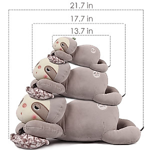 ARELUX 22in Stuffed Sloth Plush Animal Pillow,Soft Koala Plushie Hugging Pillow Doll Toy Accompany Plush for Friends Family Birthday,Suit for Sofa Chair Bed