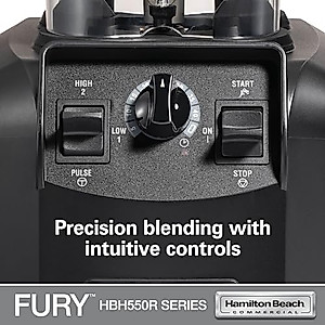 Hamilton Beach Commercial Fury High-Performance Blender, 64 Ounce / 1.8 Liter Capacity, 3 HP Motor, NSF Certified, HBH550R